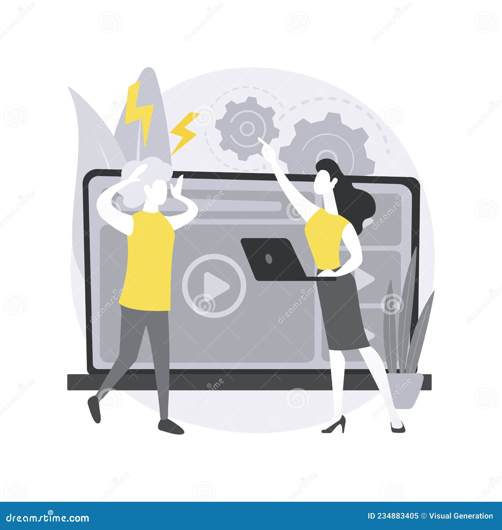 Technology Gap Abstract Concept Vector Illustration. Stock Illustration ...