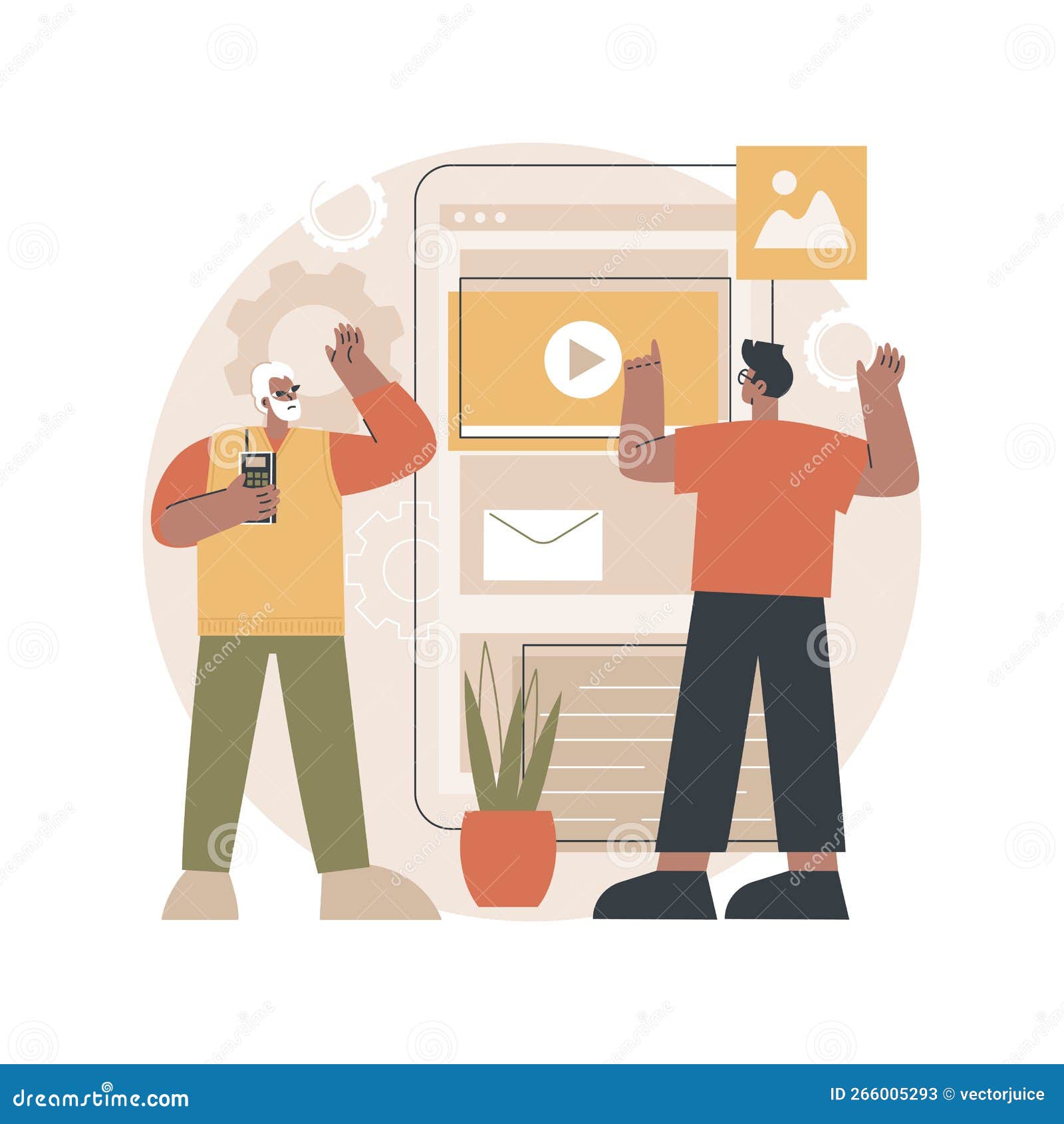 Technology Gap Abstract Concept Vector Illustration Stock Vector ...