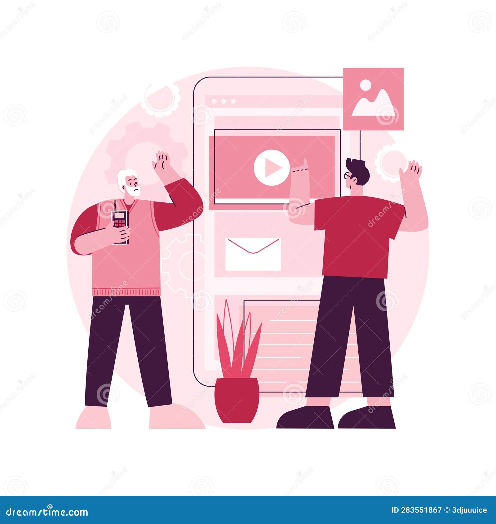 Technology Gap Abstract Concept Vector Illustration. Stock Vector ...