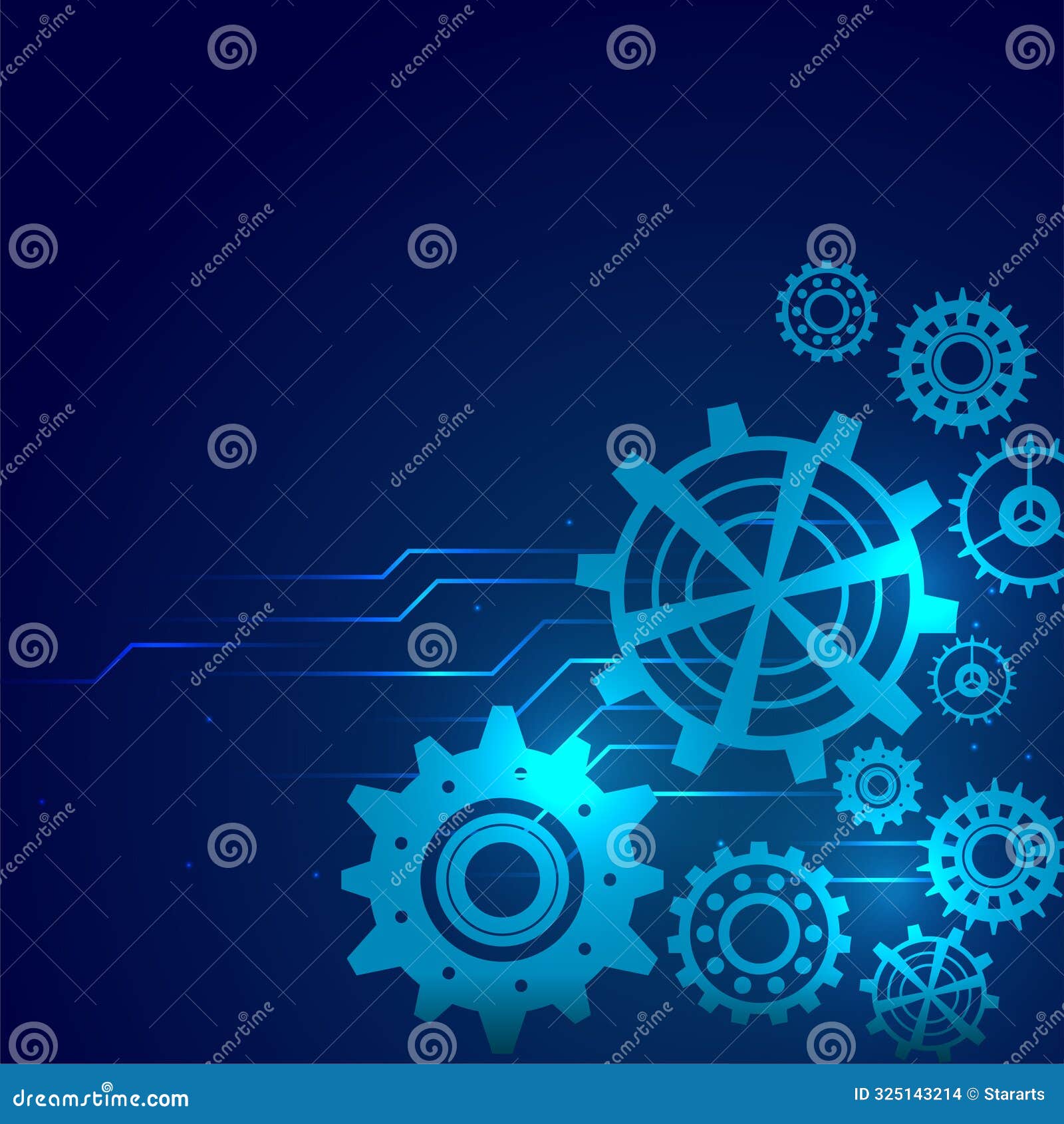 Technology Gear Wheel Motion Background with Text Space Stock ...