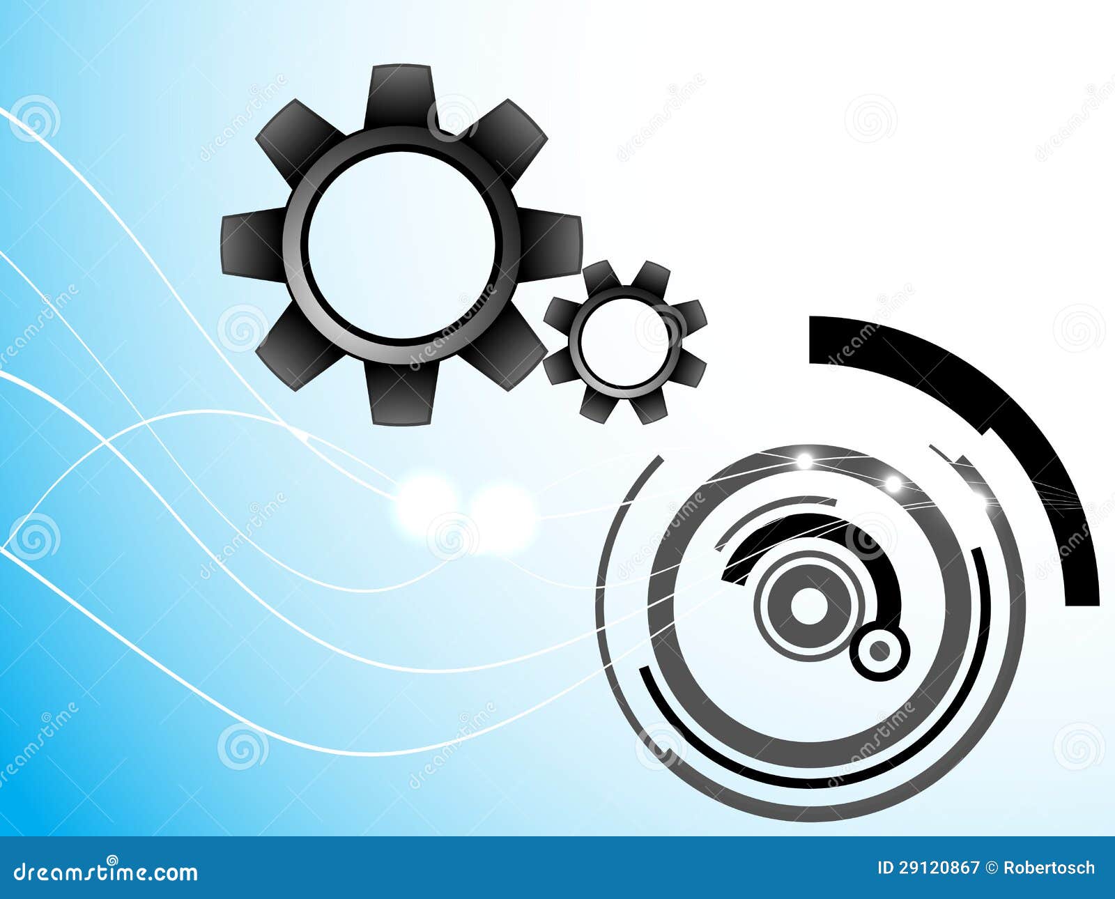 Technology Gears Background Stock Vector - Illustration of round ...
