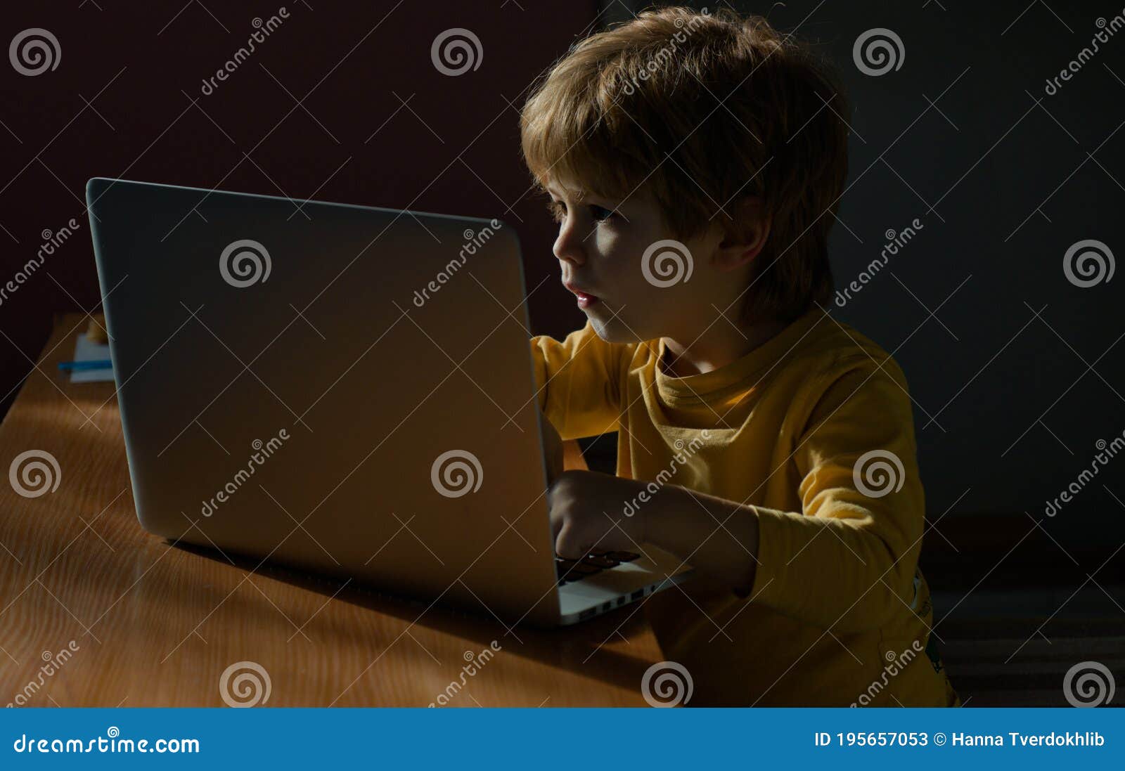 Technology Genius. Portrait of Developer Programmer Working on Computer ...