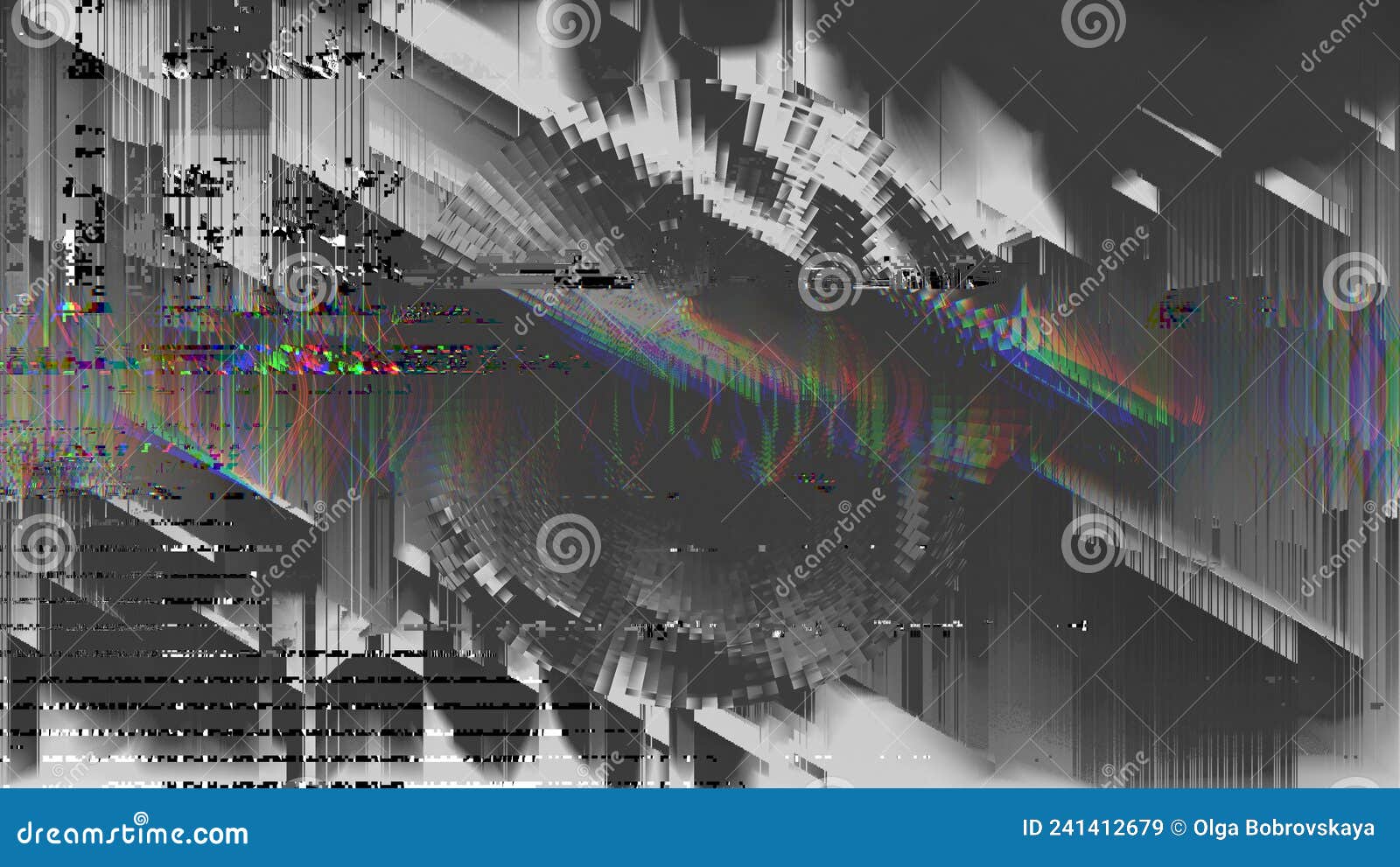 Technology Glitch Background. Computer Screen Error Stock Illustration ...