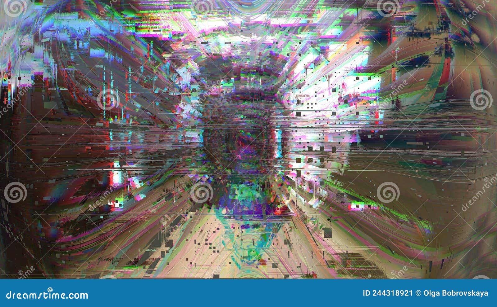 Technology Glitch Background. Computer Screen Error Stock Illustration ...