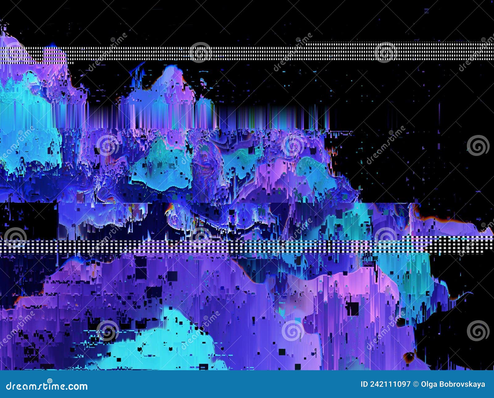 Technology Glitch Background. Computer Screen Error Stock Illustration ...