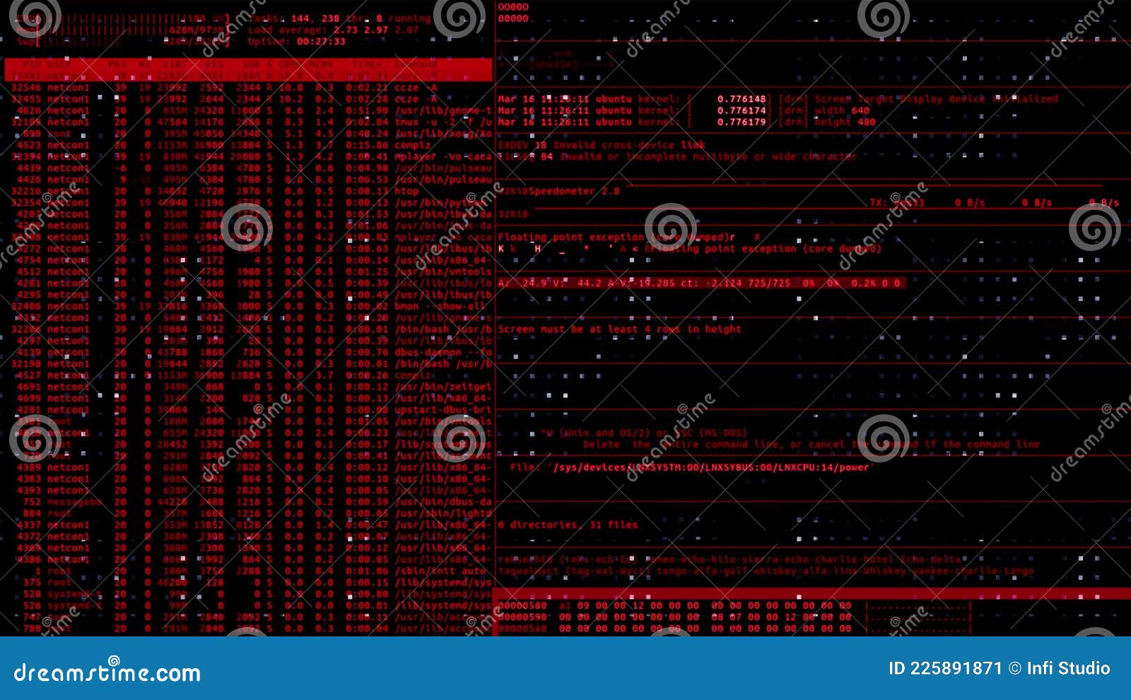 Technology Glitch Computer Virus or Internet System Hacking Concept ...