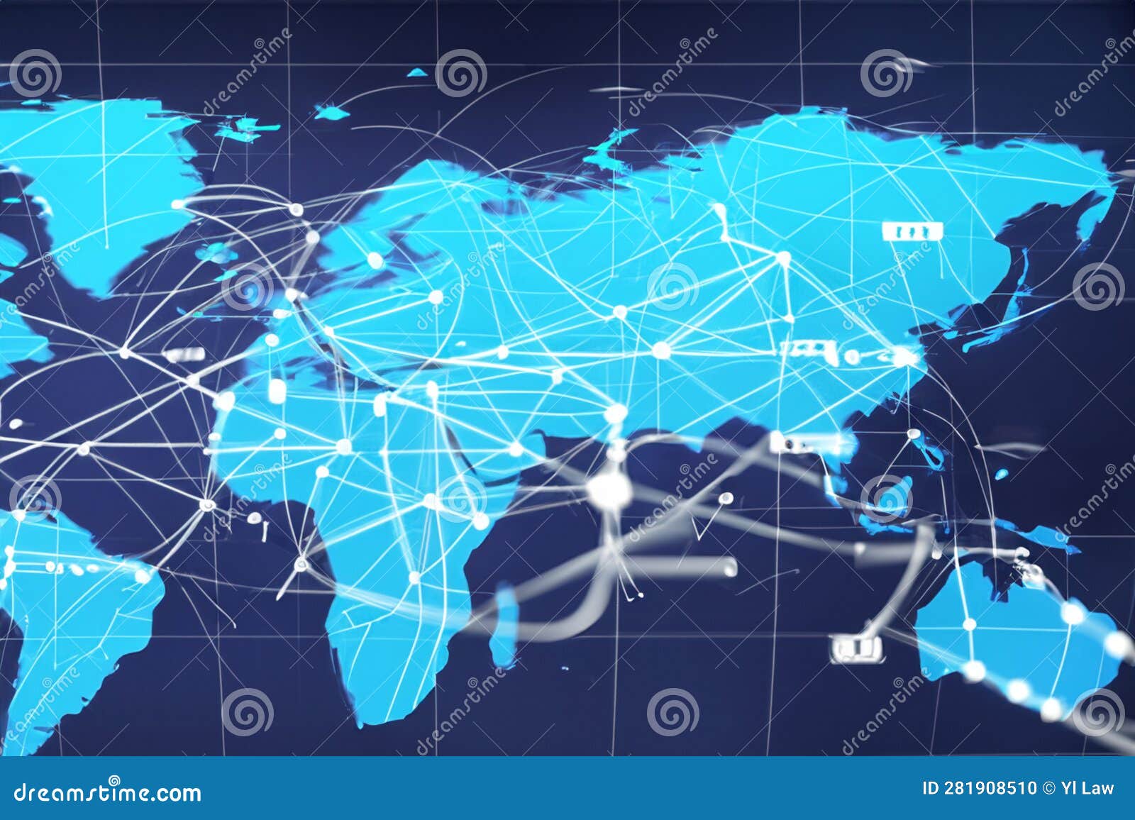 A Technology Global Race, Information Network Connection Editorial ...