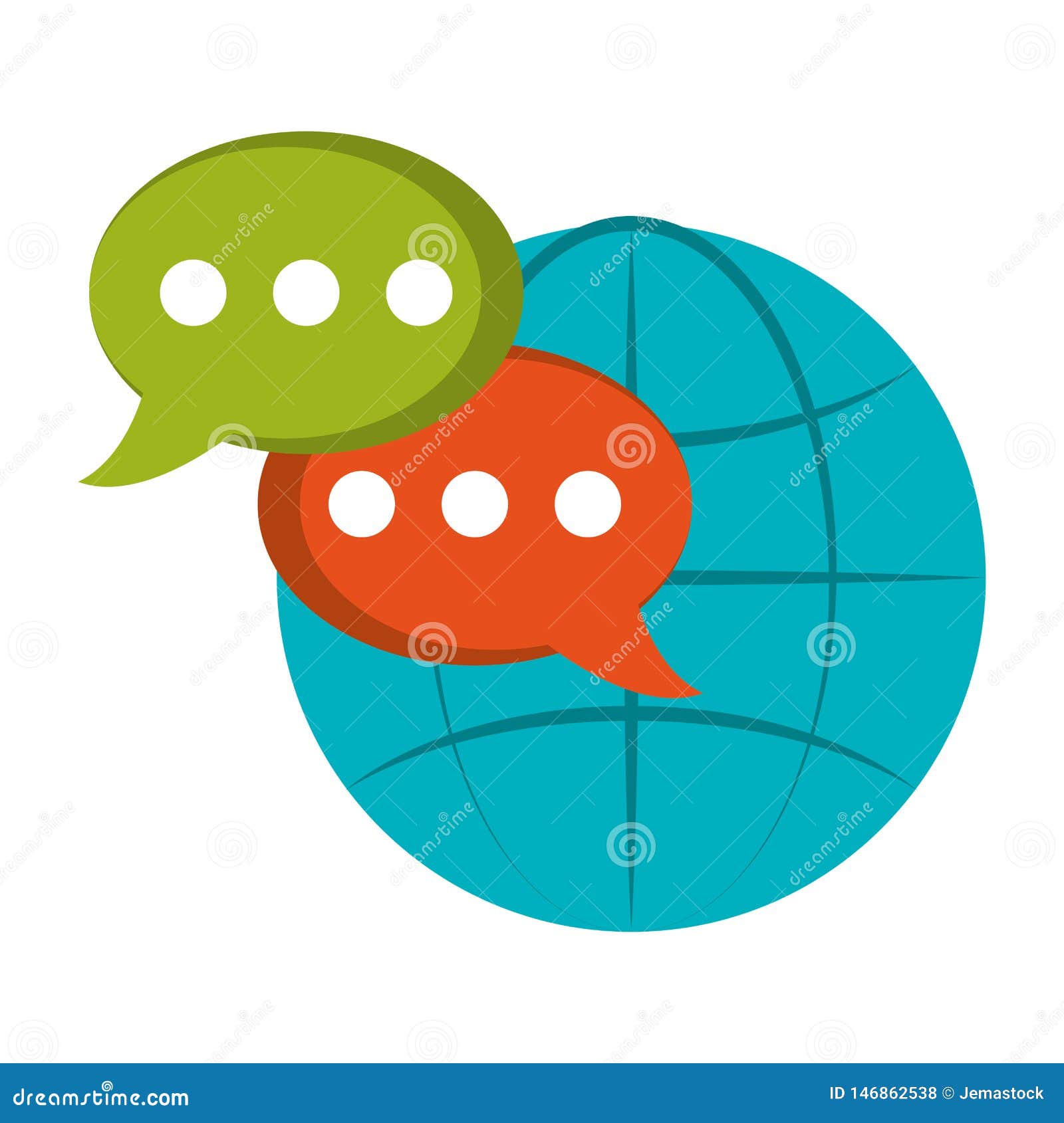 Technology Globe Icon Cartoon Stock Vector - Illustration of concept ...