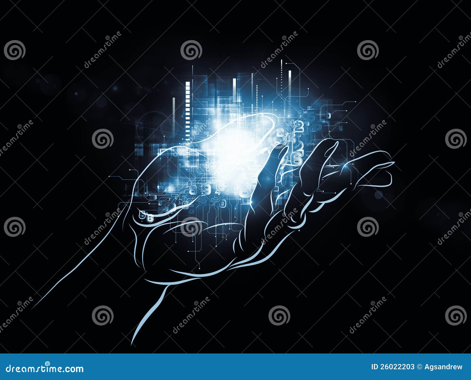 Technology Glow stock illustration. Illustration of concept - 26022203