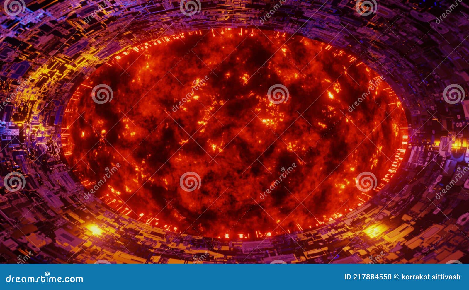Technology Glowing Plasma Engine Alien Spaceship Background 3D ...