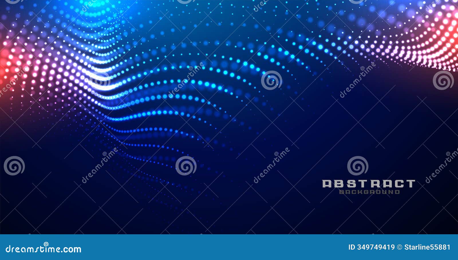 Technology Glowing Wave Mesh Particles Background Design Stock Vector ...