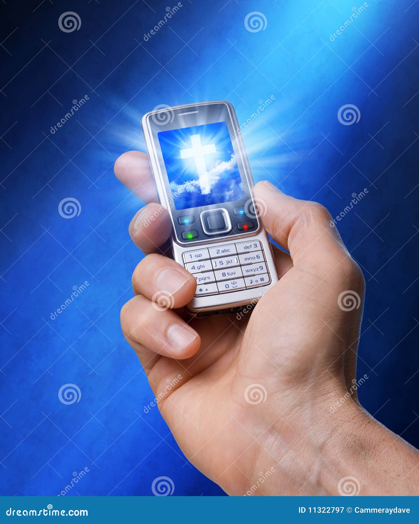 Technology God Religion Contact Stock Image - Image of cellular ...