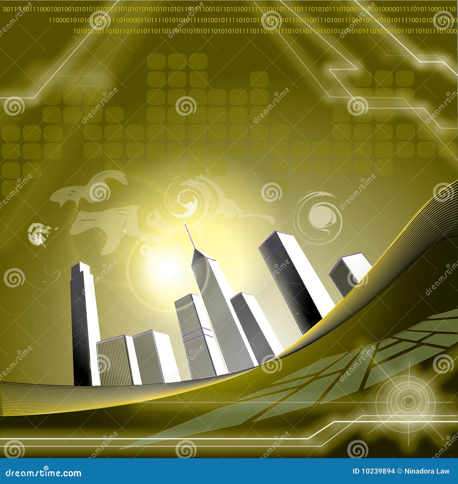 Technology Gold stock illustration. Illustration of ghost - 10239894