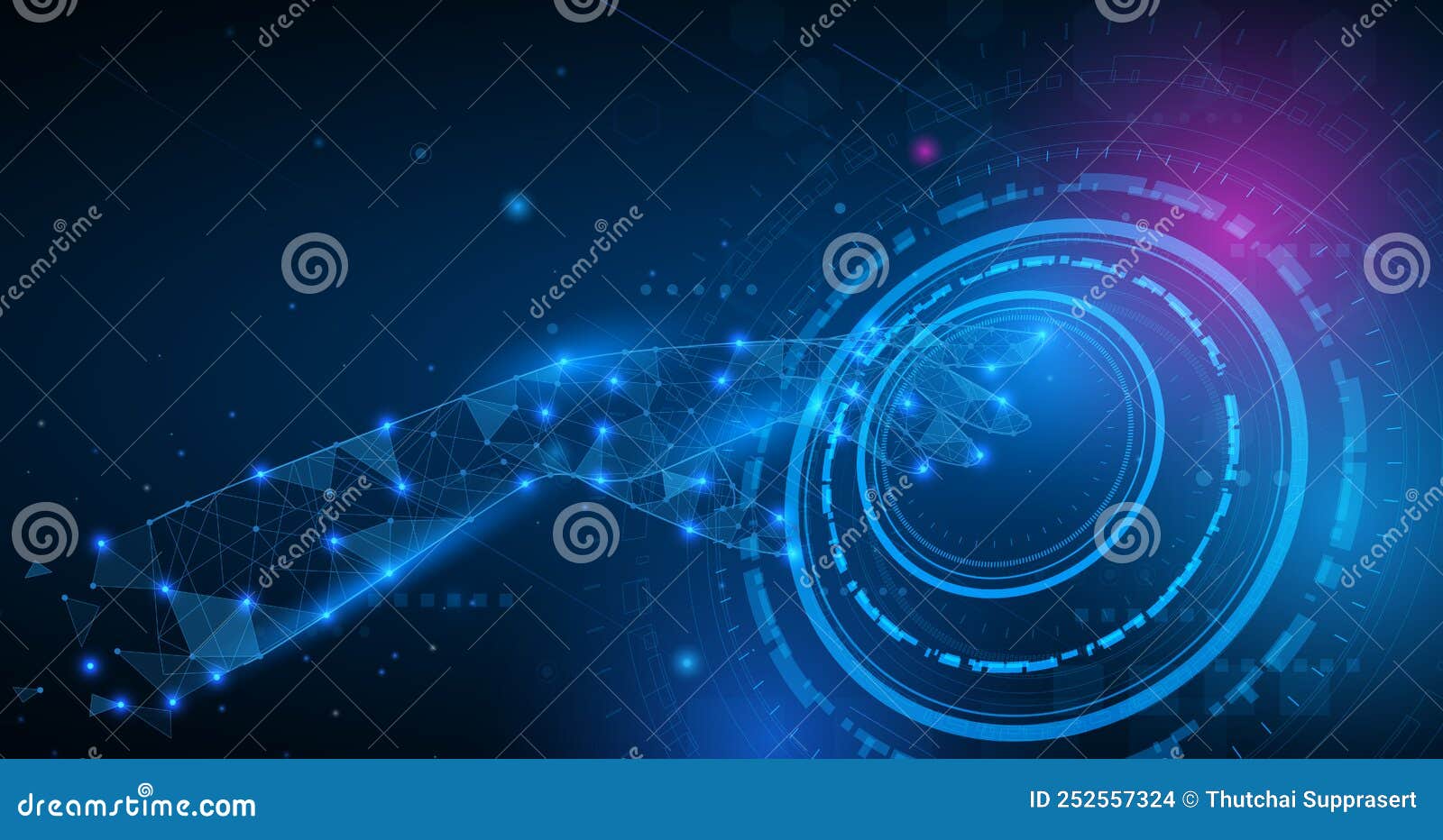 Abstract Hi Tech. Abstract Digital Background with Technology. Vector ...