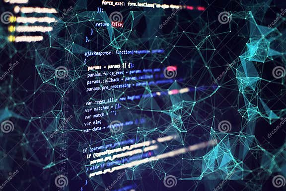 Technology Hacker Simulation Digital Computer Script Software Code Stock Photo - Image of ...