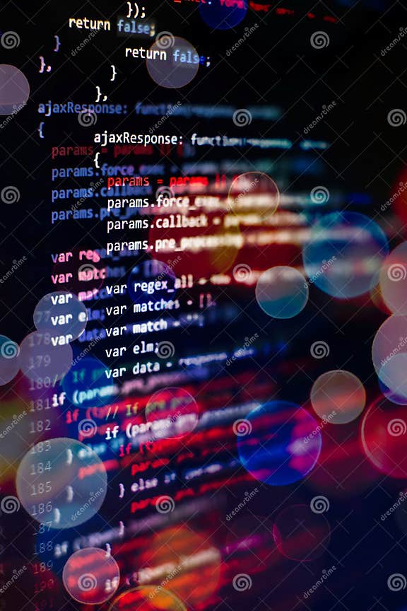 Technology Hacker Simulation Digital Computer Script Software Code Stock Photo - Image of light ...