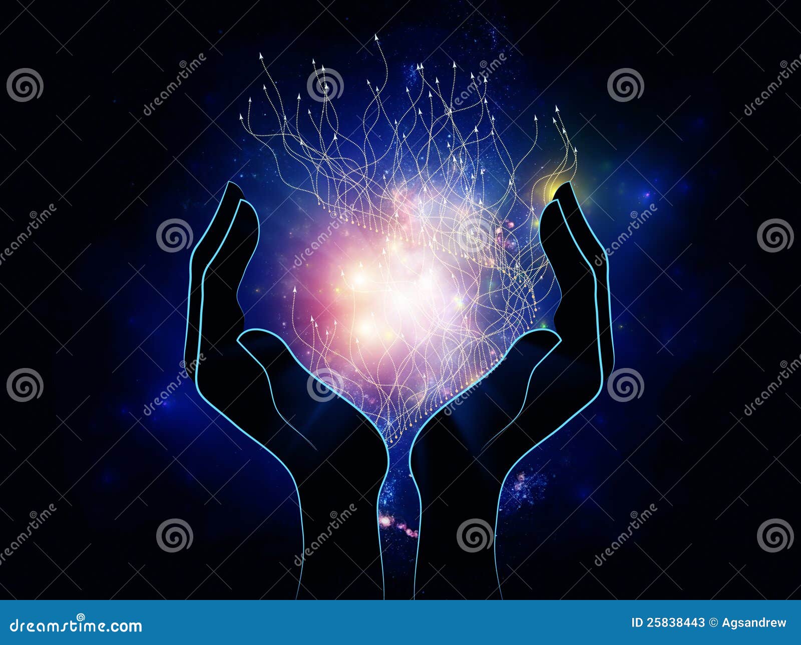 Technology at Hand stock illustration. Illustration of metaphor - 25838443