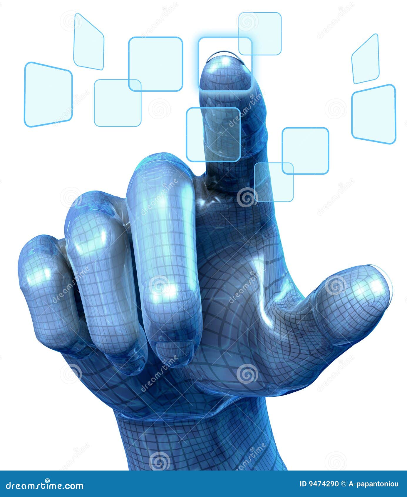 Technology Hand stock illustration. Illustration of interface - 9474290