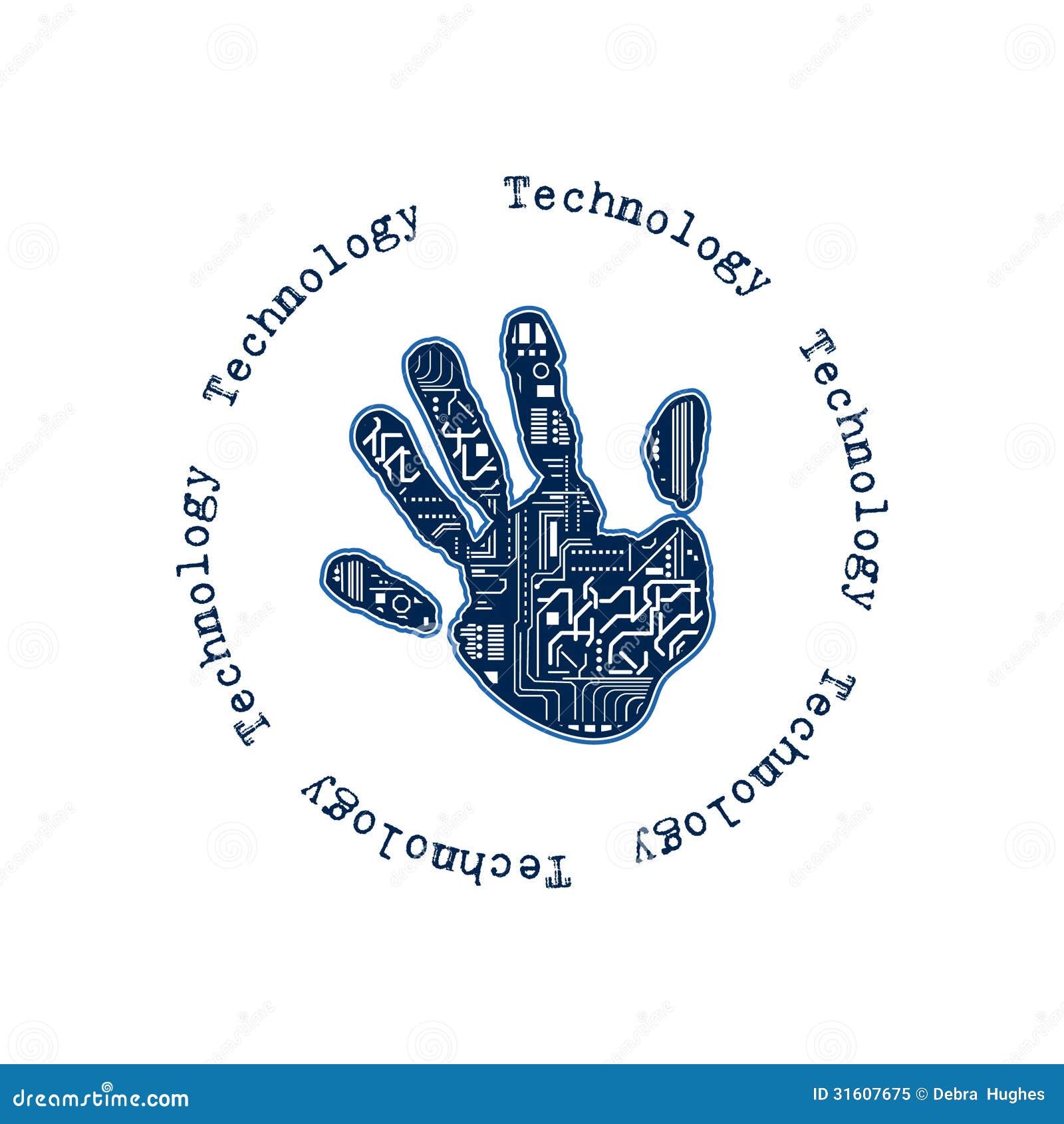 Technology Hand stock vector. Illustration of equipment - 31607675