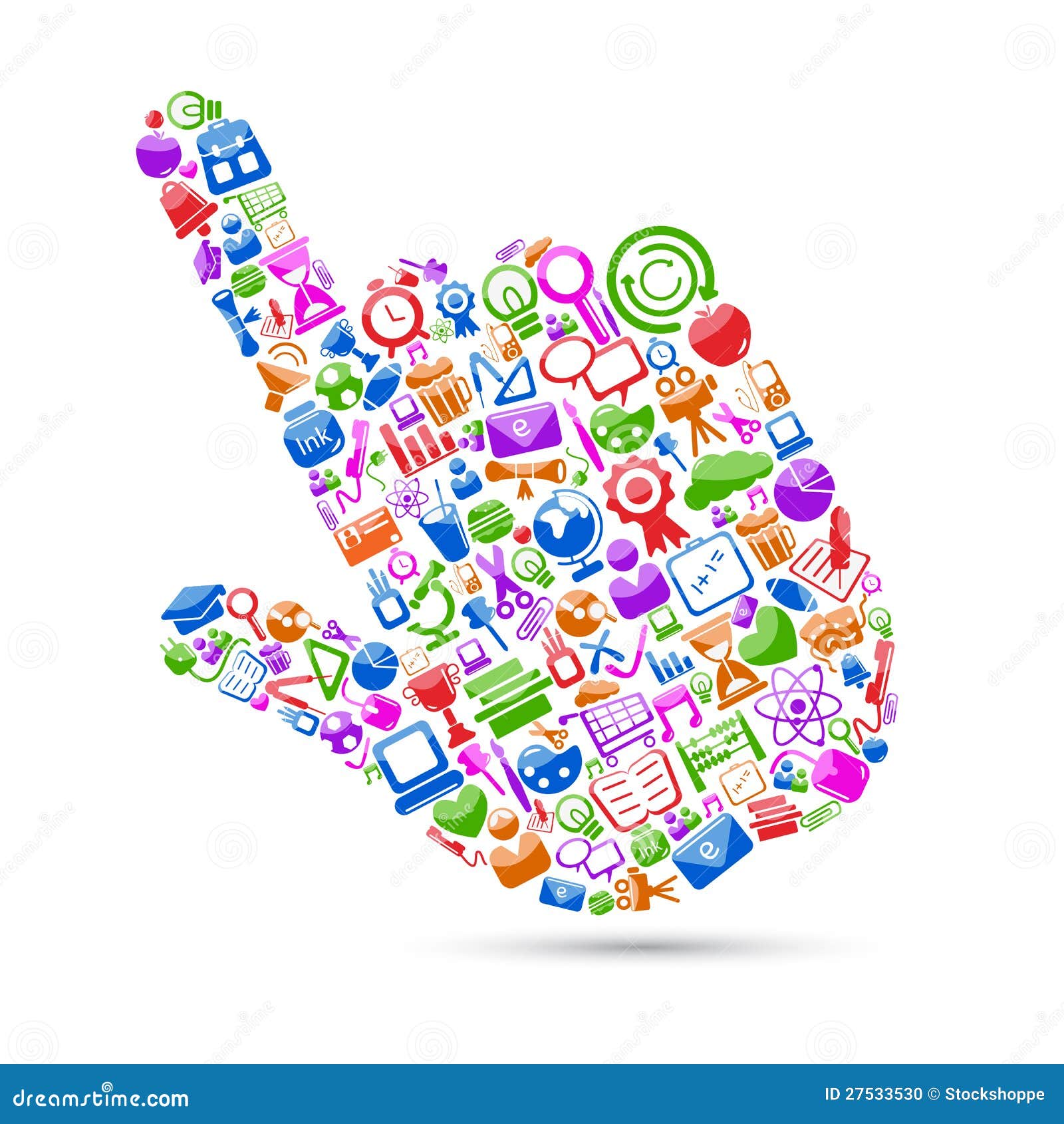 Technology Hand Cursor stock vector. Illustration of email - 27533530