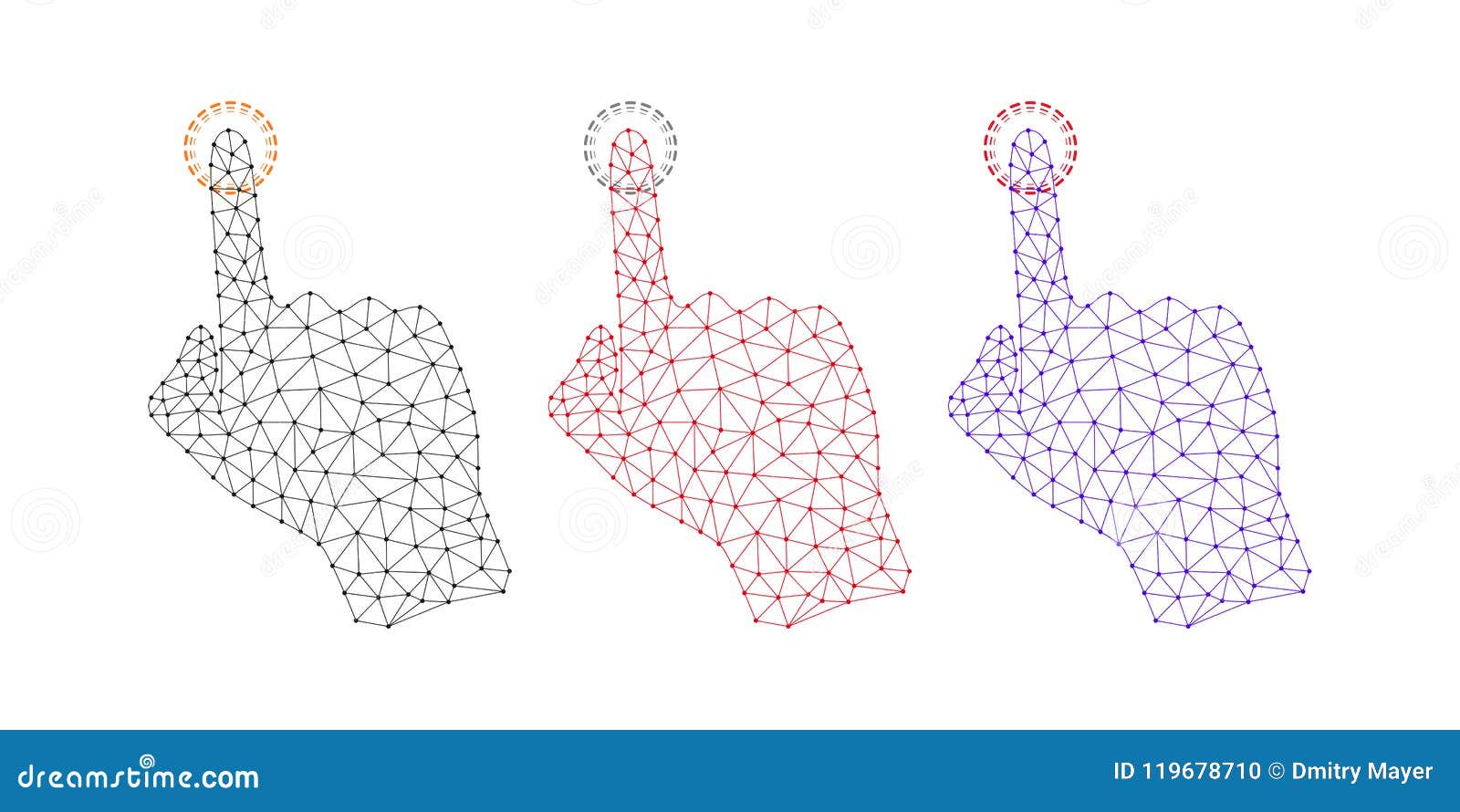 Technology Hand With Line Connections, Plexuses Vector Illustration ...