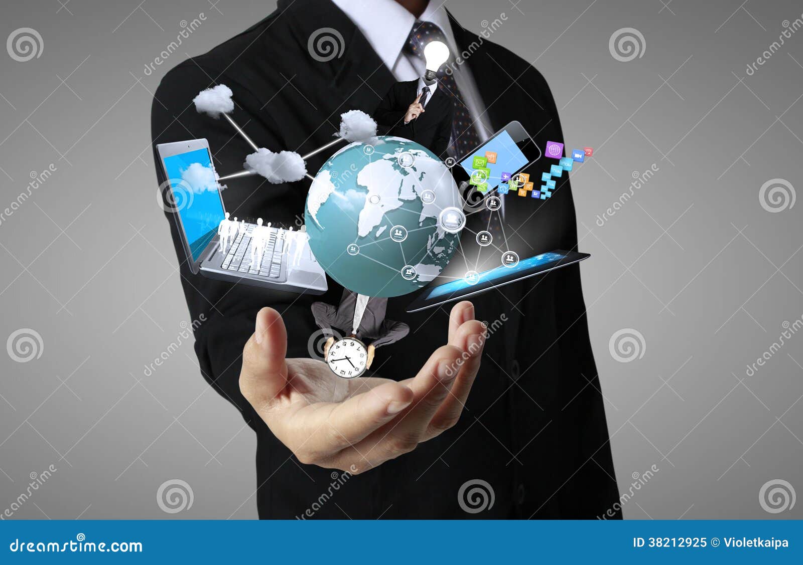 Technology in the hands stock image. Image of communication - 38212925