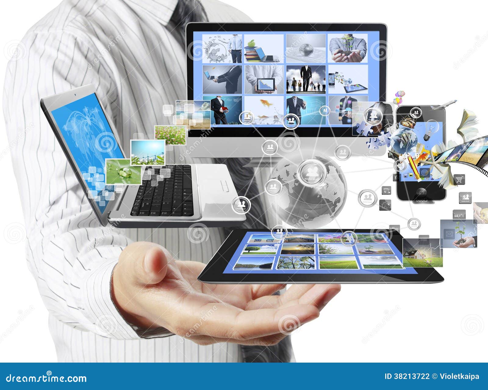 Technology in the hands stock photo. Image of data, phone - 38213722