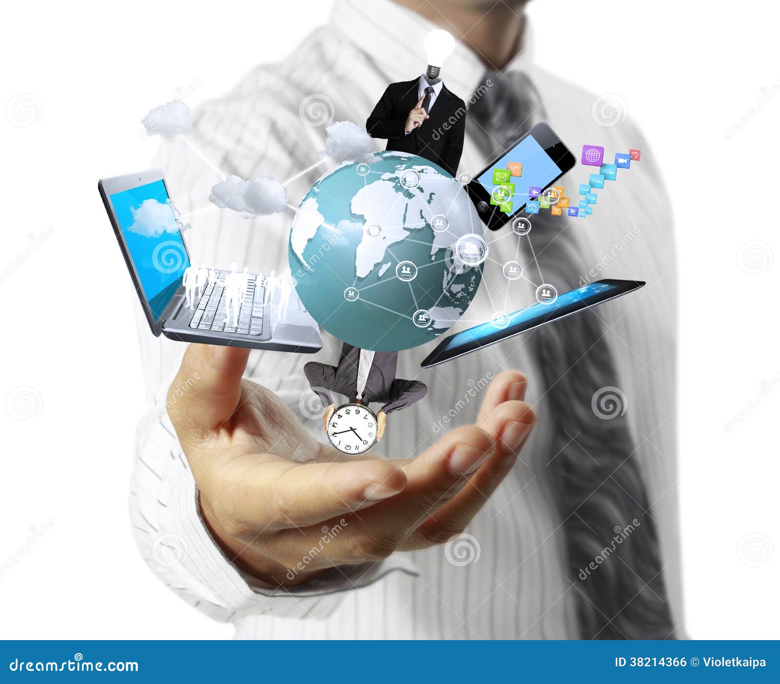 Technology in the hands stock photo. Image of monitor - 38214366