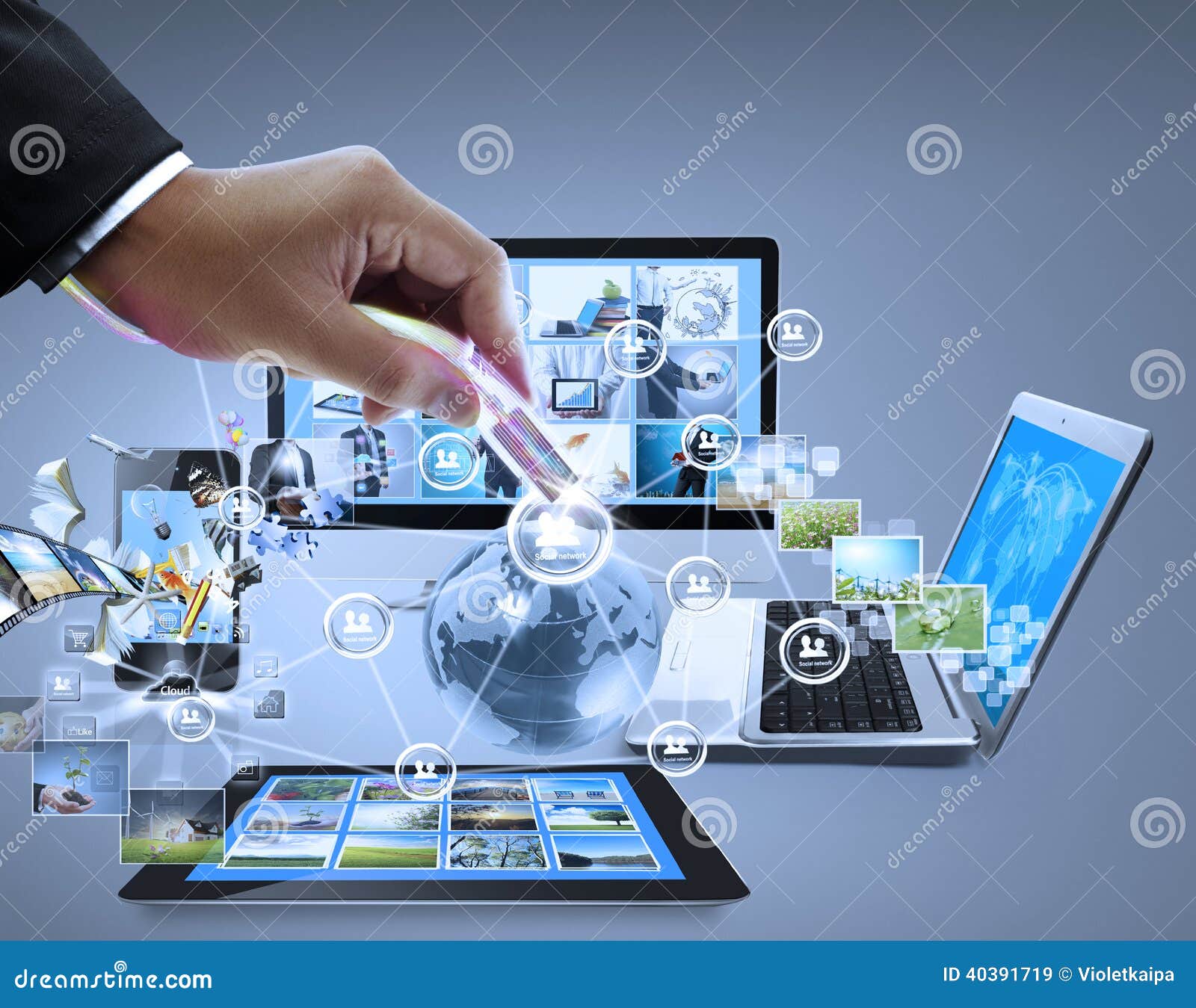 Technology in hands stock image. Image of electronic - 40391719