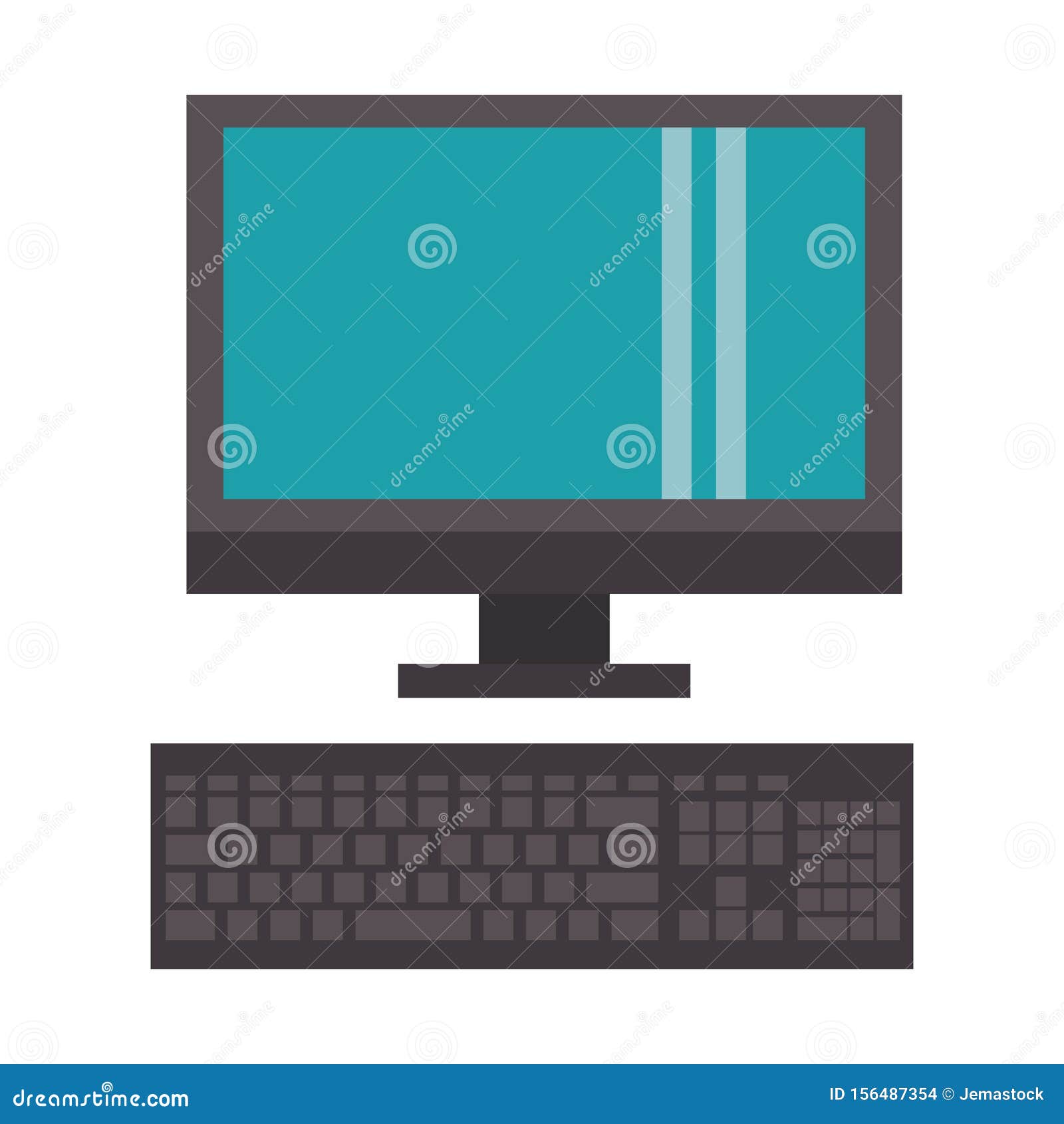 Technology Hardware Computer Device Cartoon Stock Vector - Illustration ...