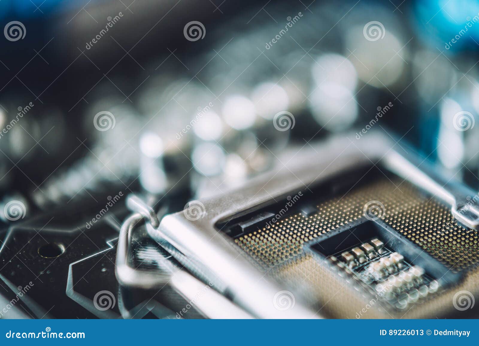 Technology and Hardware Electronic Concept. Macro Photo of Printed ...