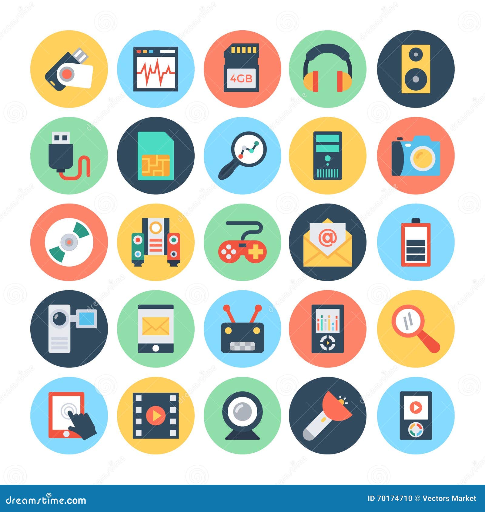 Technology & Hardware 2 Vector Illustration Stock Illustration ...