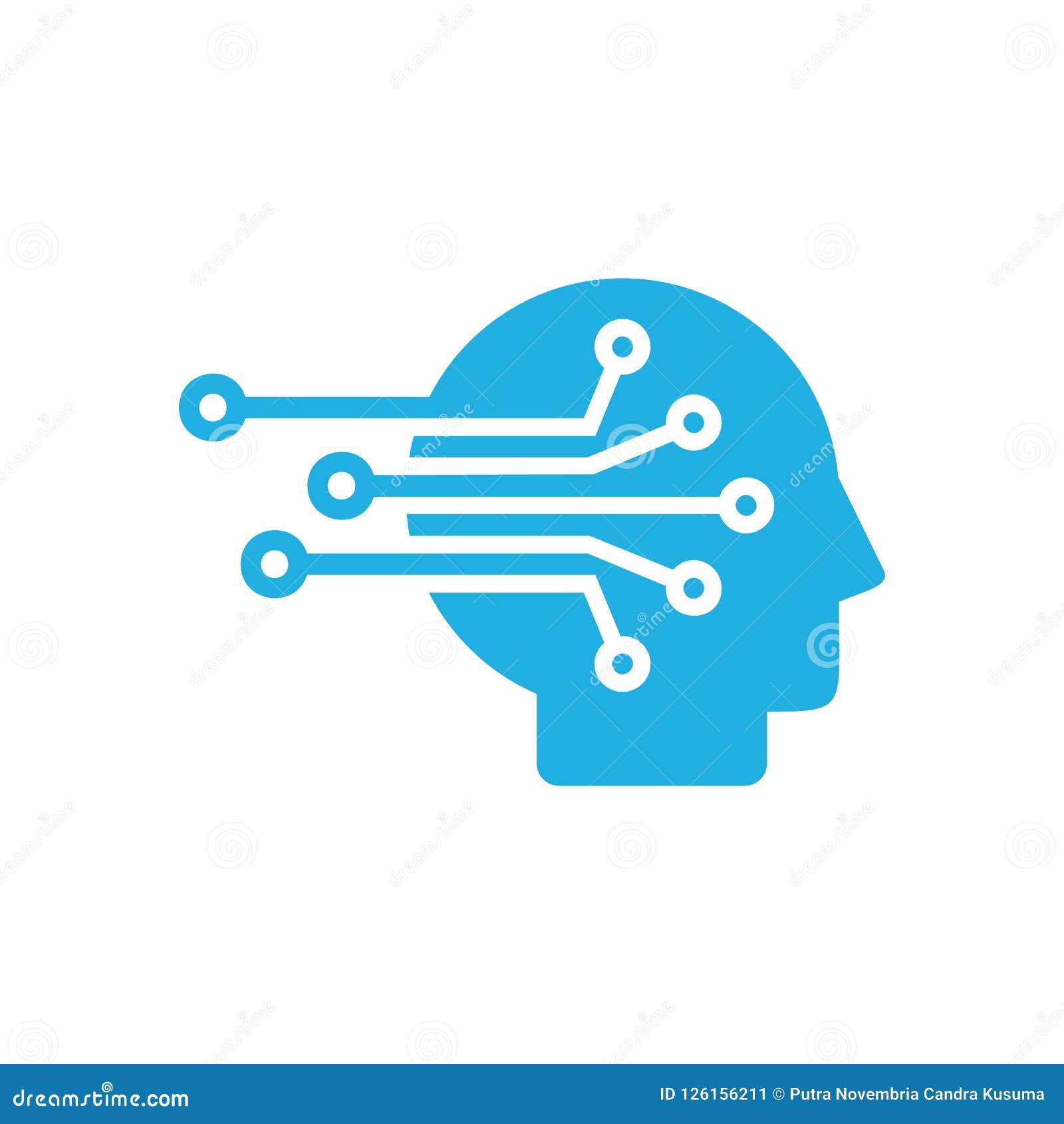 Technology Head Logo Icon Design Stock Illustration - Illustration of ...
