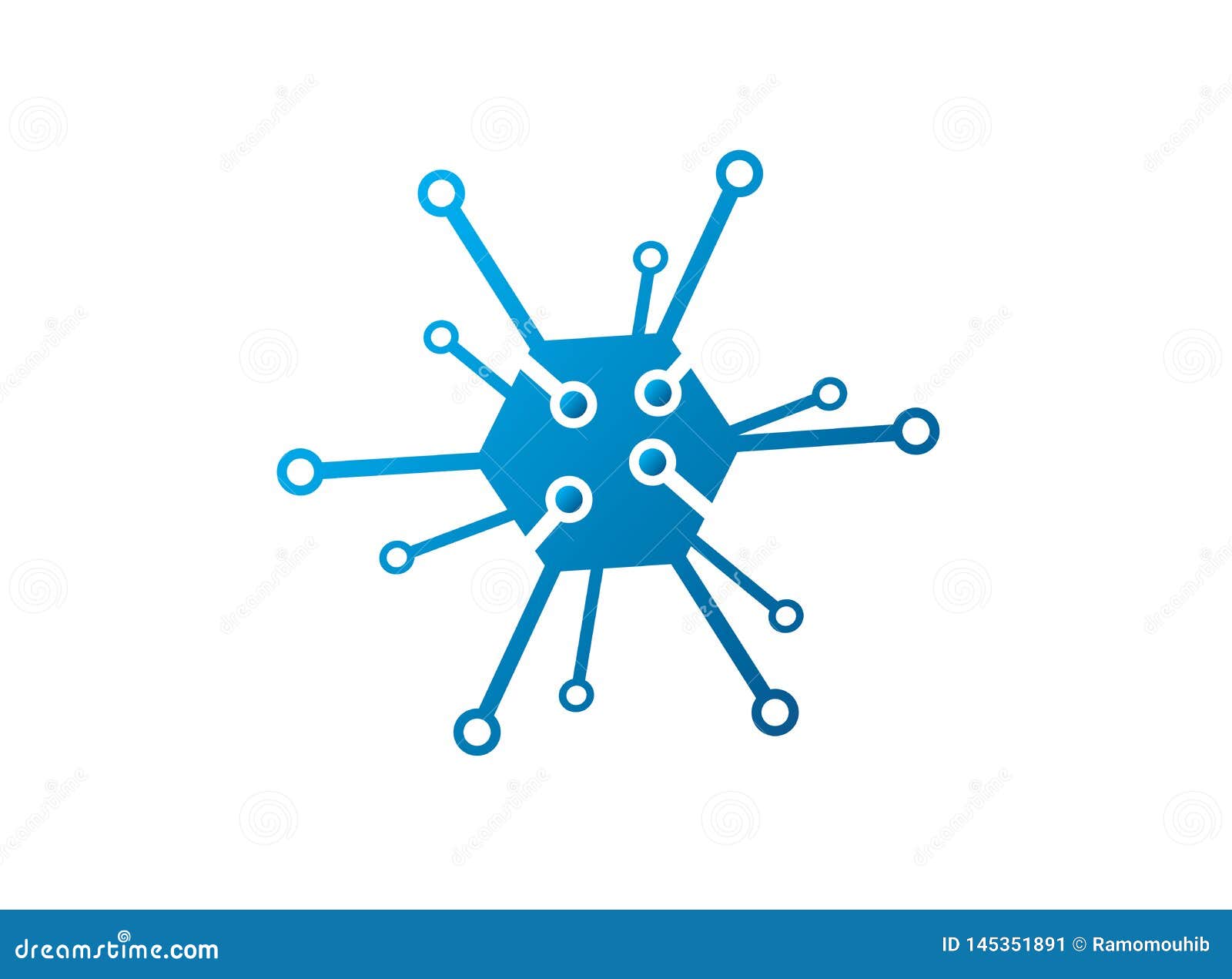 Technology Hexagon Icon for Logo Design Illustrator, High Tech Symbol ...