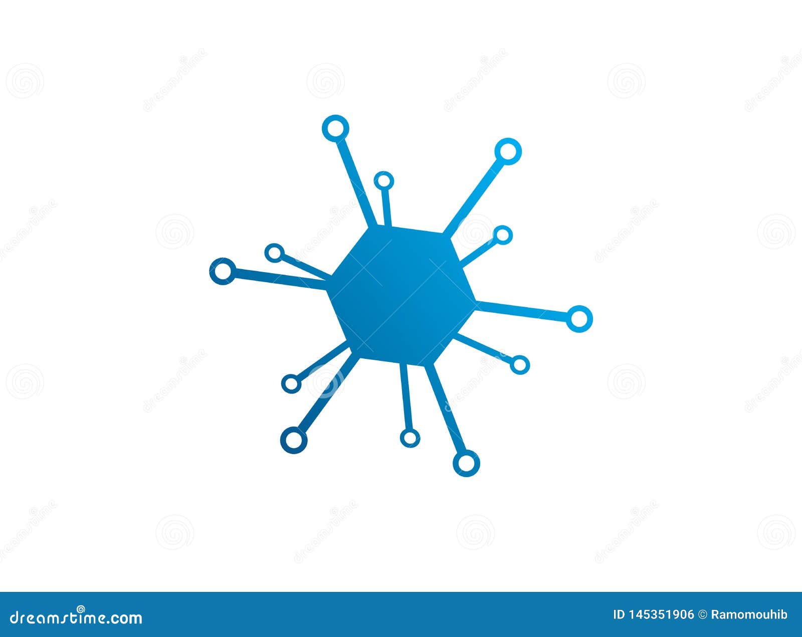 Technology Hexagon Icon for Logo Design Illustrator, High Tech Symbol ...