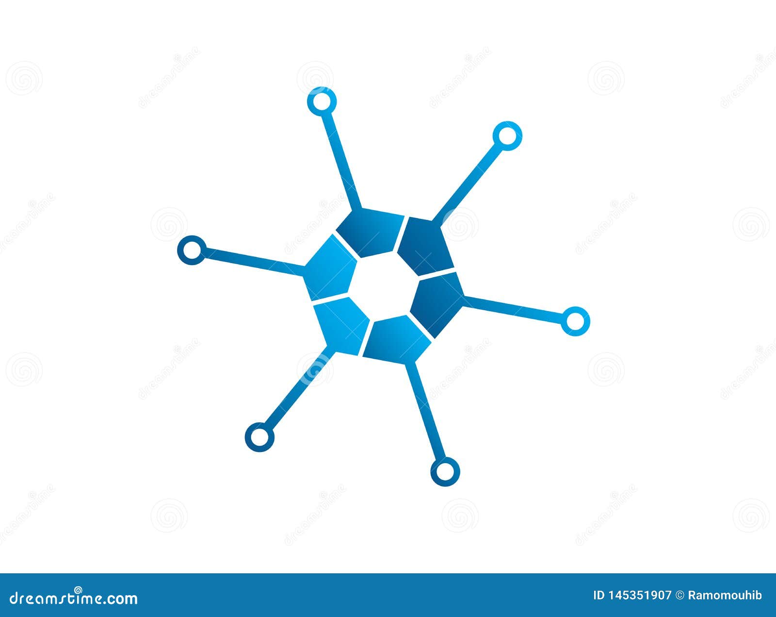 Technology Hexagon Icon for Logo Design Illustrator, High Tech Symbol ...