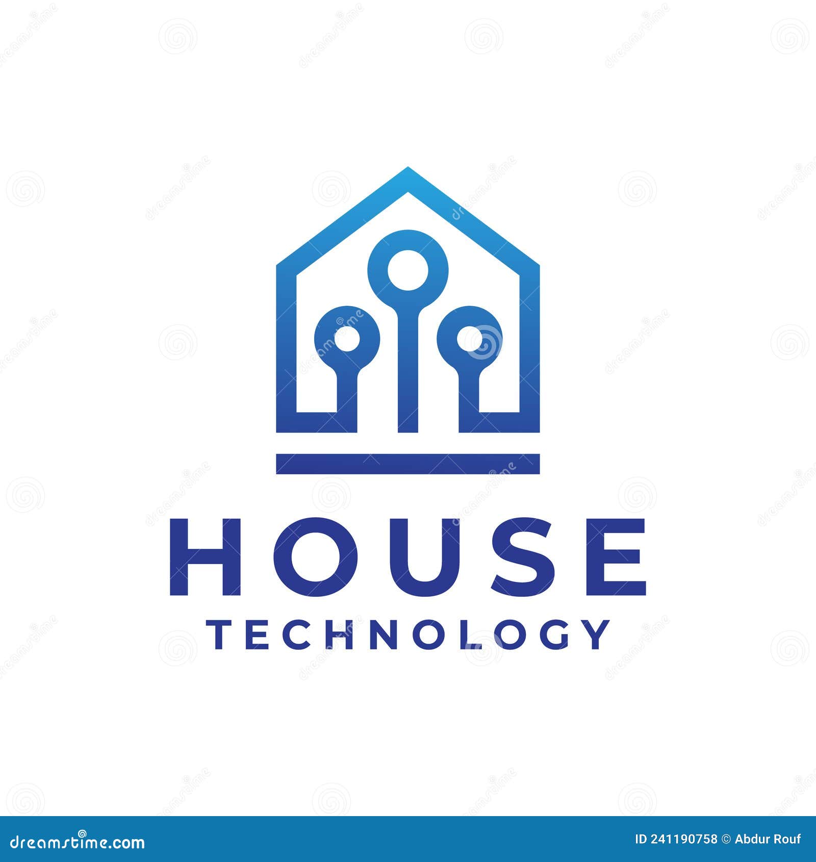 Technology House Logo Design Stock Vector - Illustration of agency ...