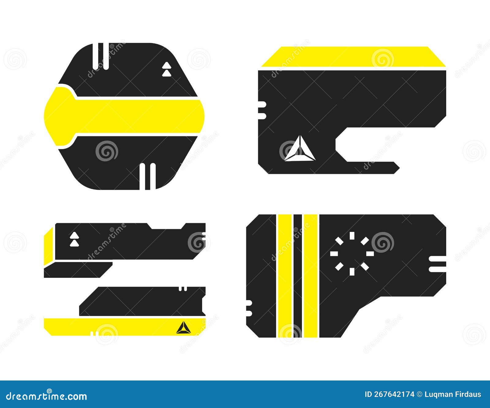 Technology HUD Element Interface Border Frame, Abstract Set GROM ...