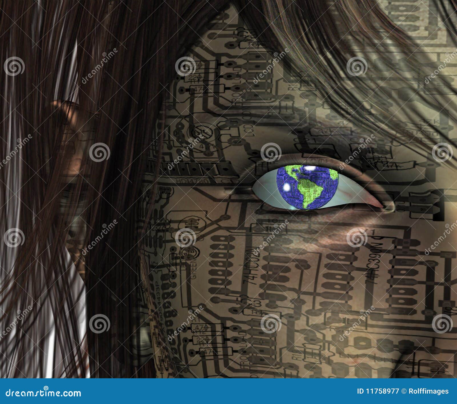 Technology Human stock illustration. Illustration of look - 11758977