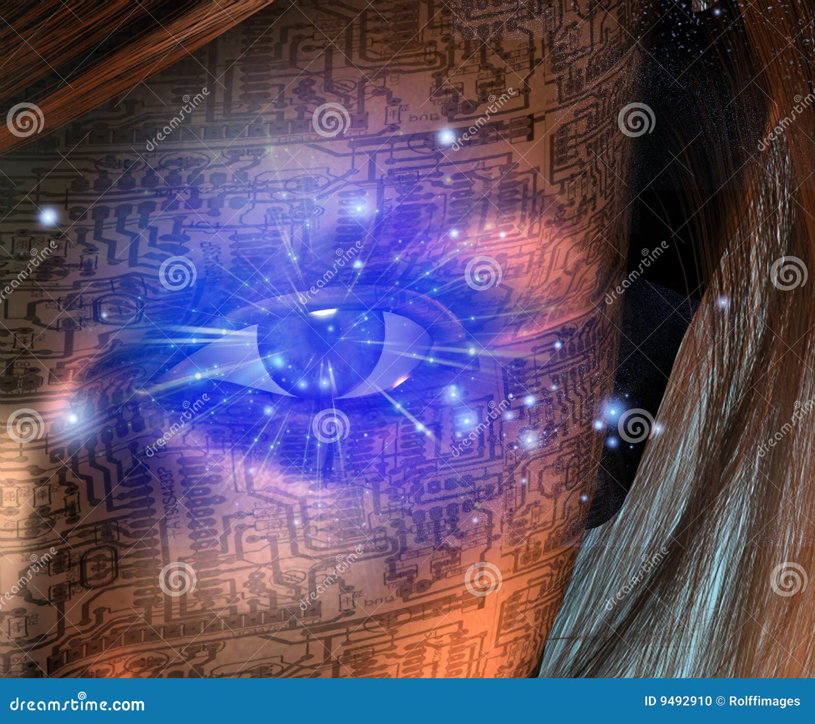 Technology Human stock illustration. Illustration of electronic - 9492910