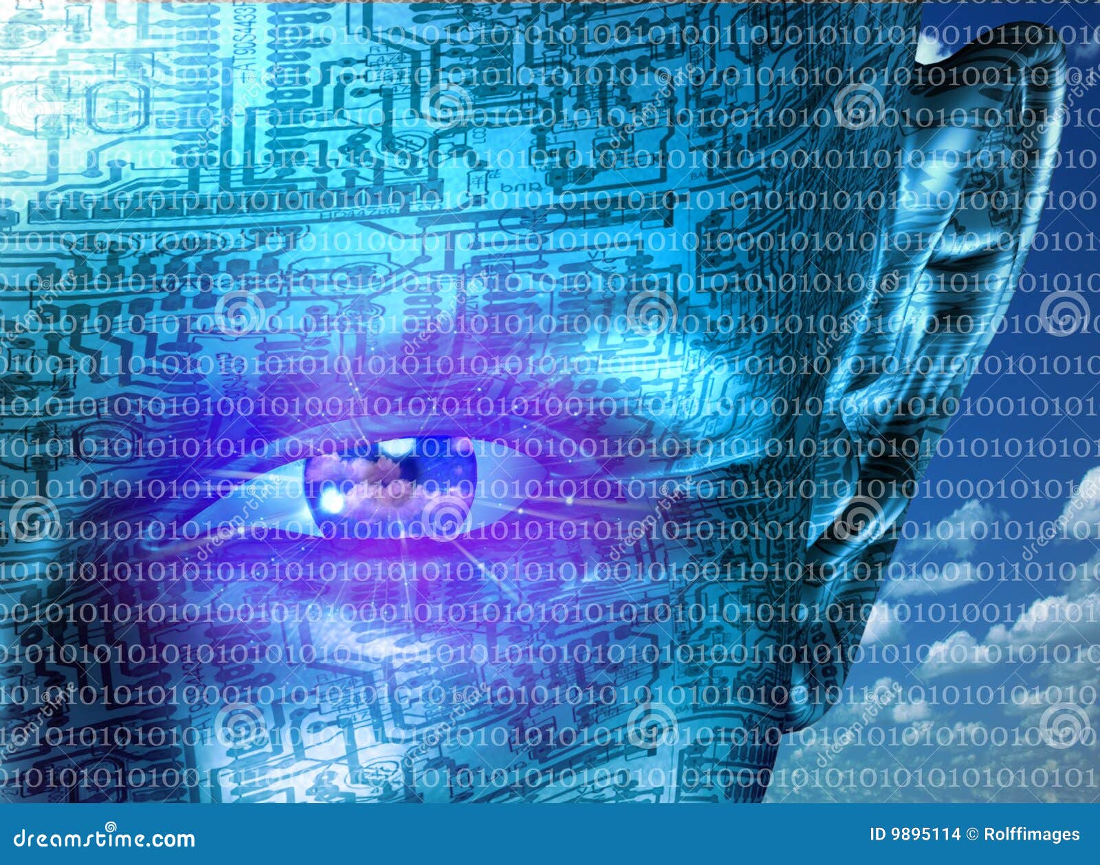 Technology Human stock illustration. Illustration of design - 9895114