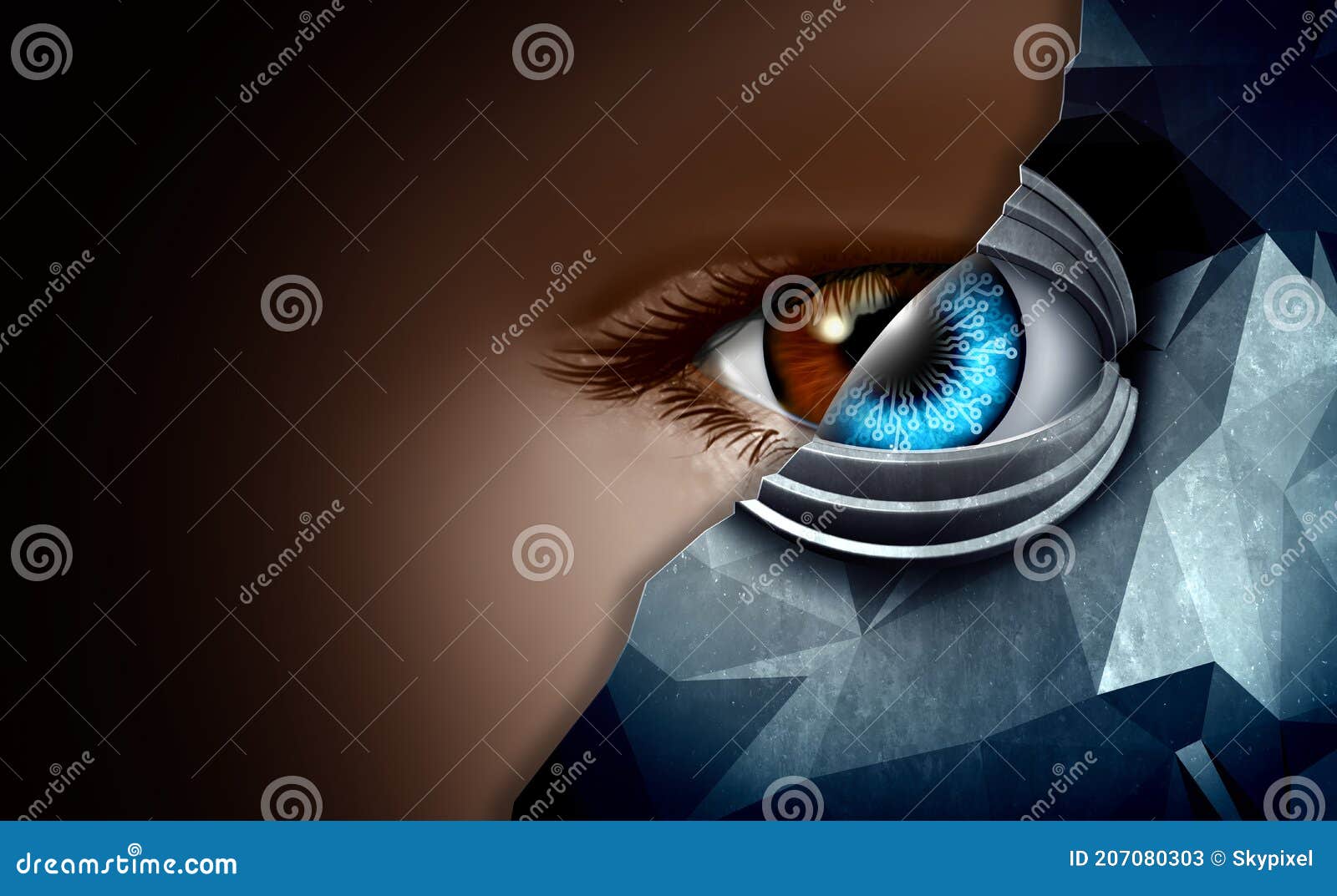 Technology in Human Life stock illustration. Illustration of future ...