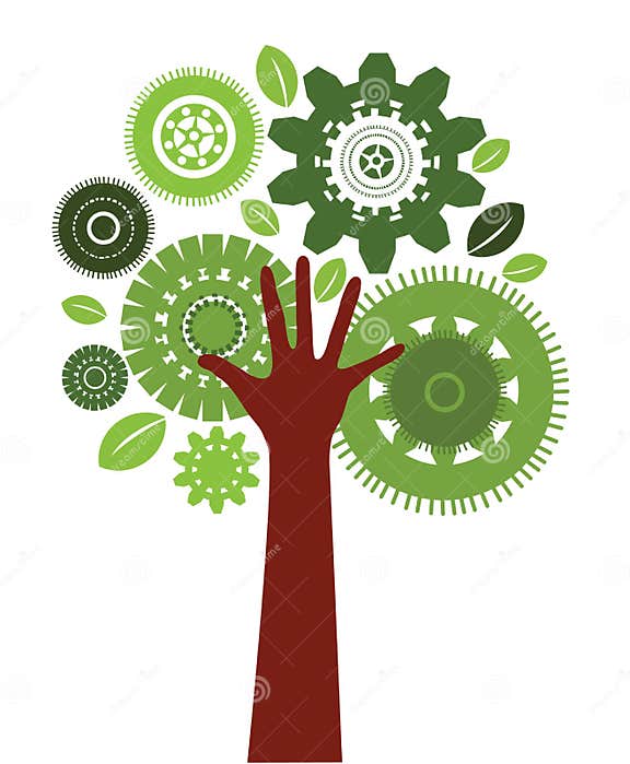 Technology human tree stock vector. Illustration of construction - 19418264