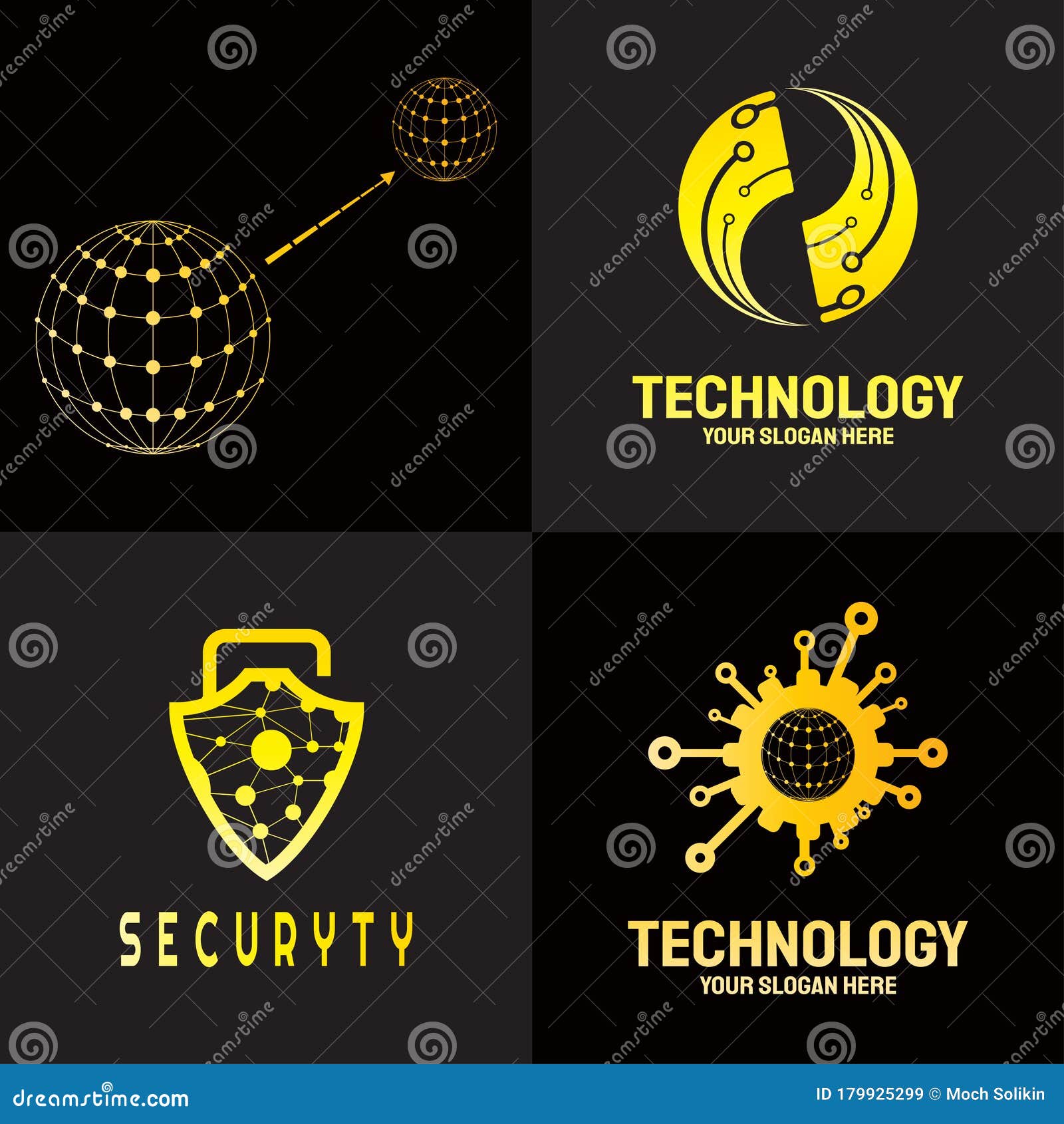 Technology Icon, Cyber Security Symbol, Global Engineering Logo, Gear ...