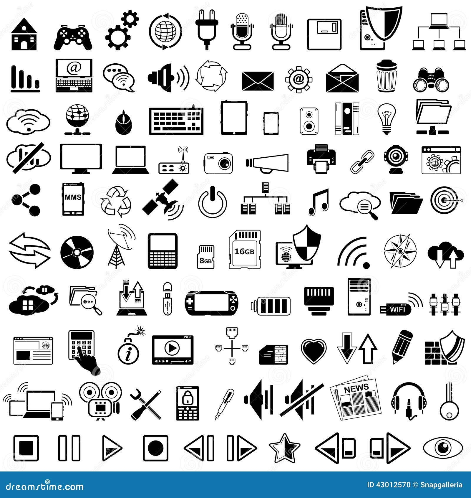 Technology icon stock vector. Illustration of interface - 43012570