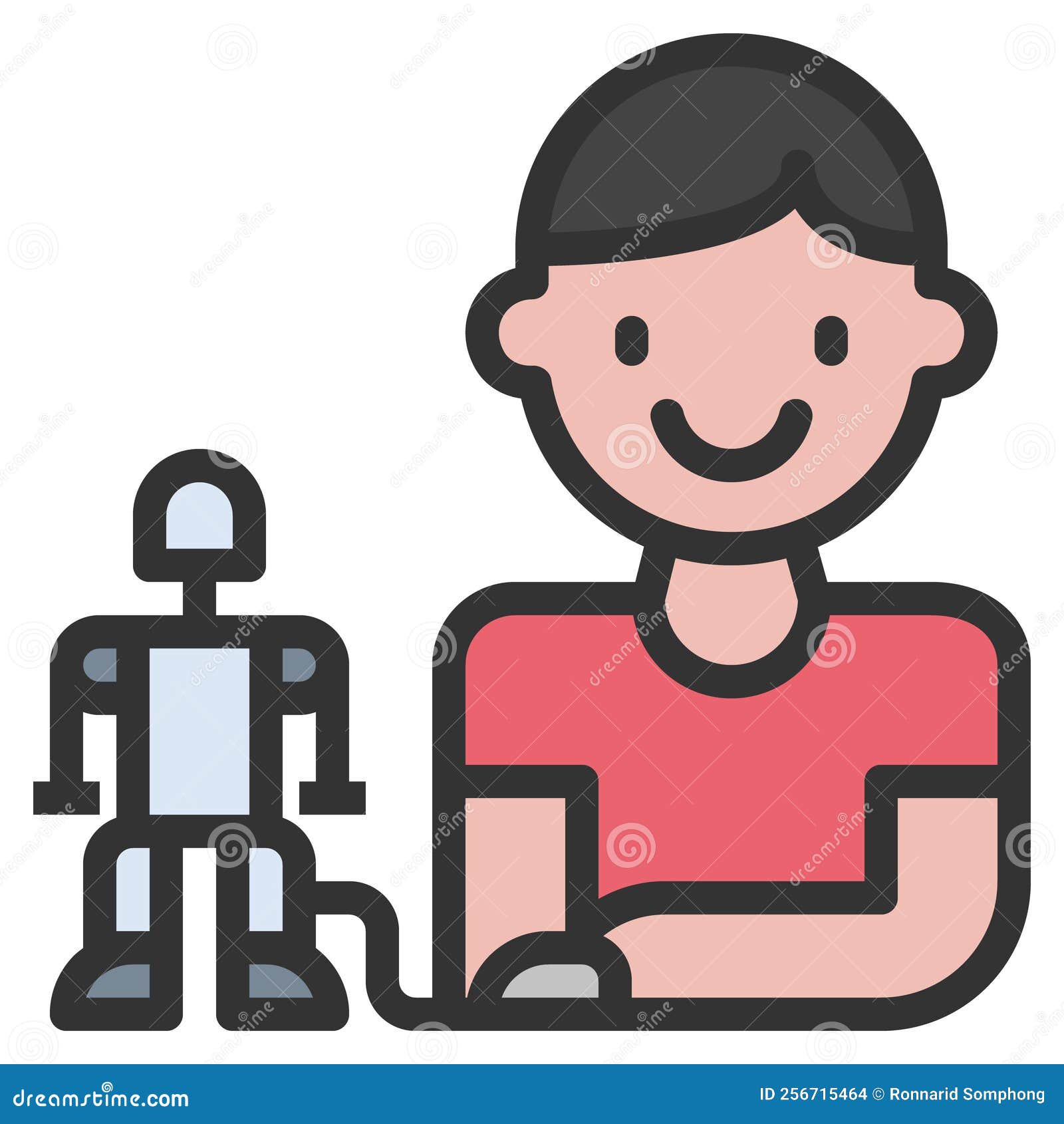 Technology Icon Line Color Vector Illustration Stock Vector ...