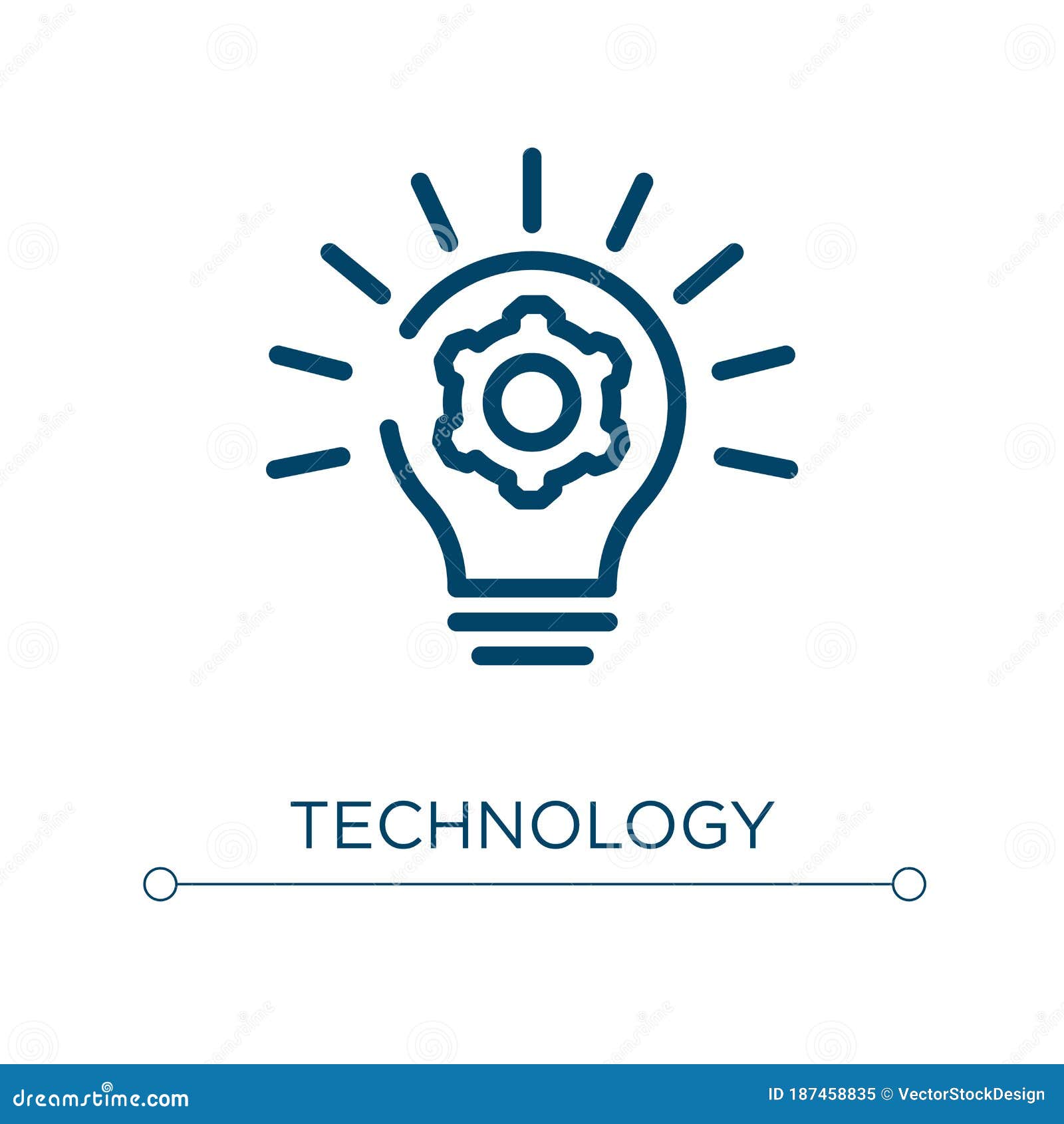 Technology Icon. Linear Vector Illustration. Outline Technology Icon ...