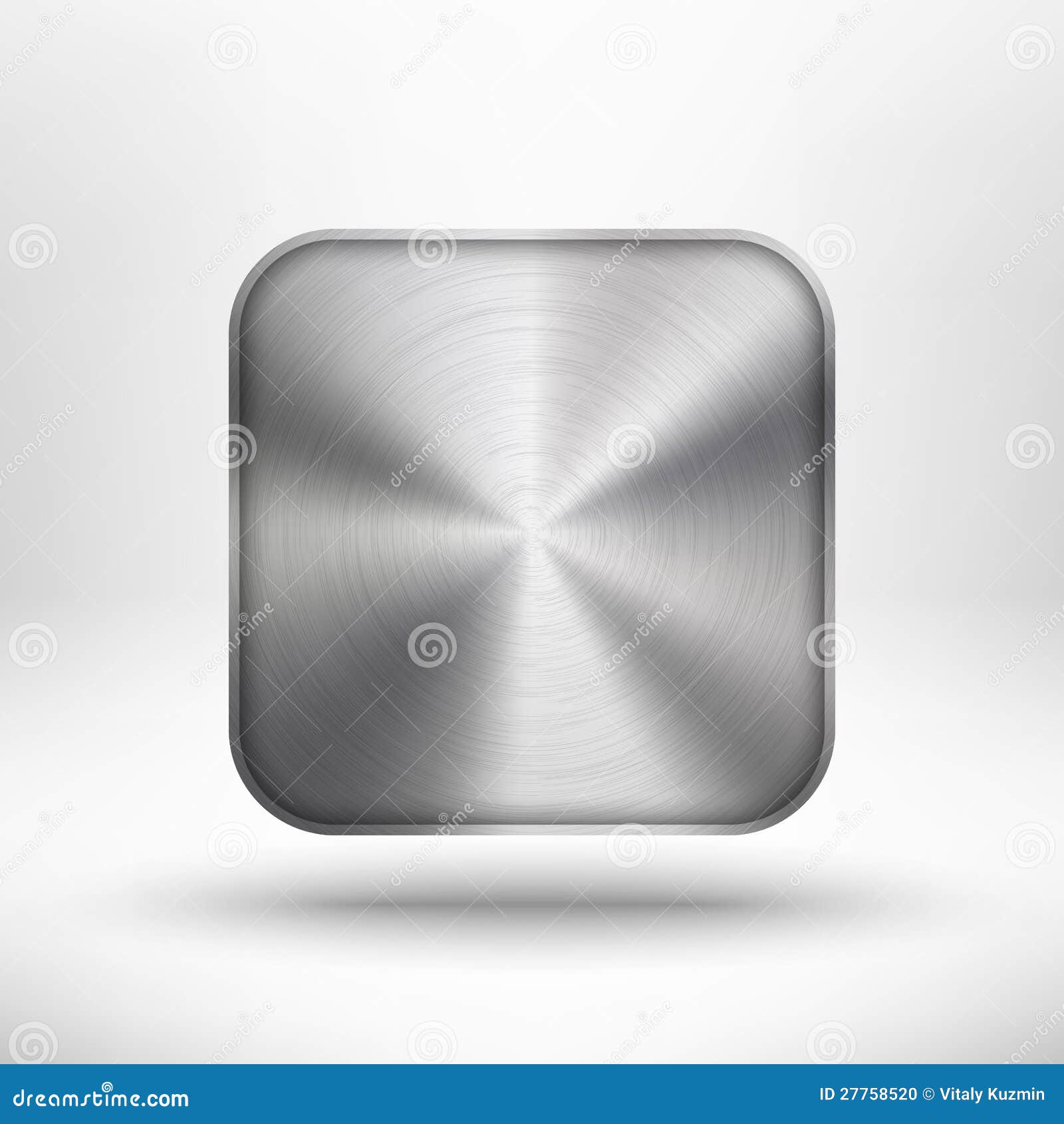 Technology Icon with Metal Texture and Shadow Stock Vector ...