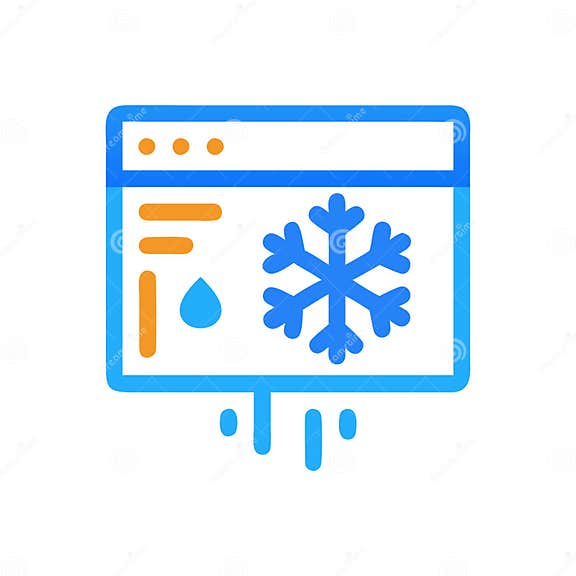 Cold Site Technology Icon stock vector. Illustration of cold - 351630490