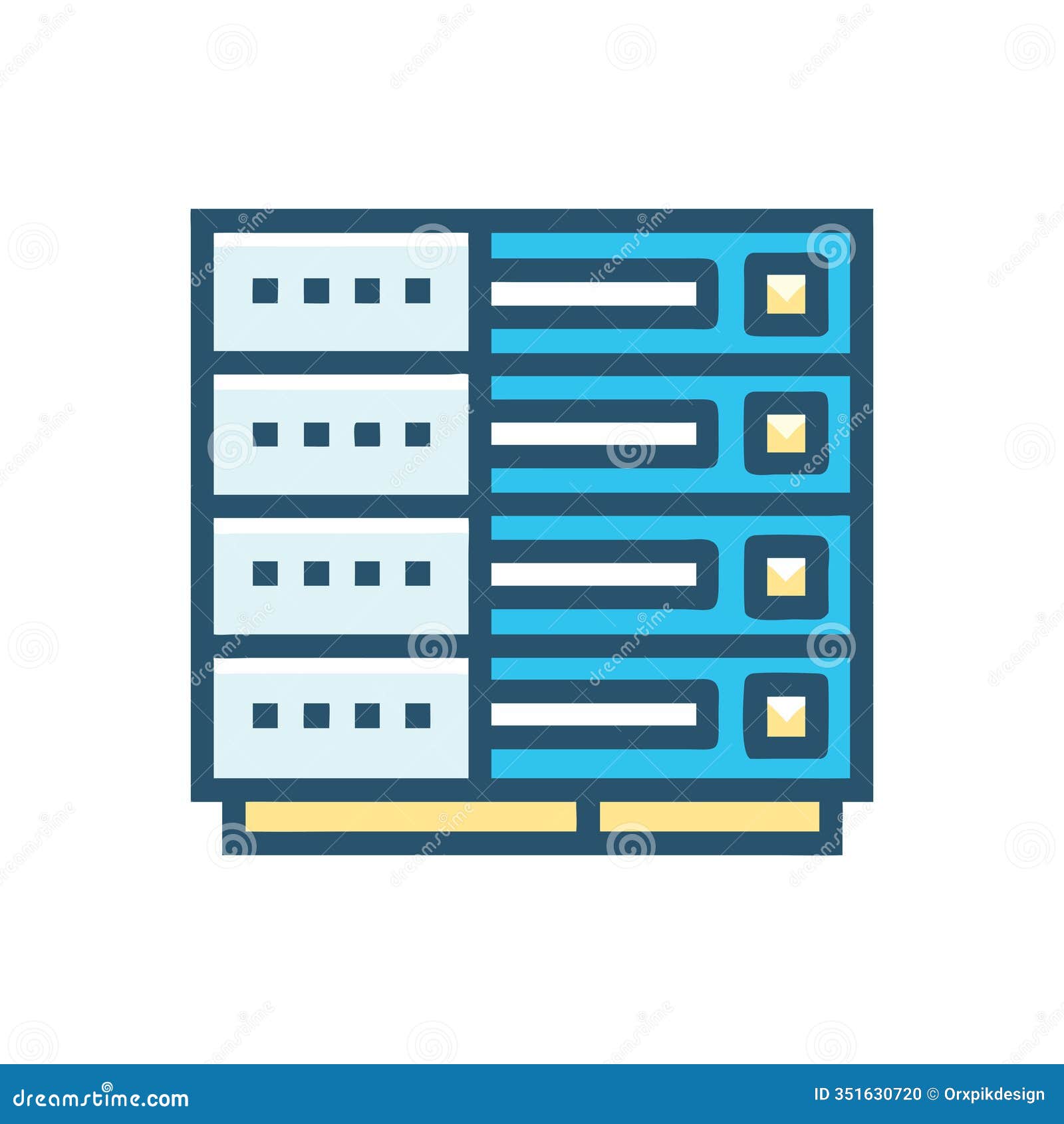 Data Center Rack Technology Icon Stock Vector - Illustration of ...